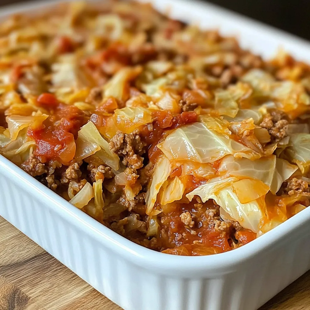 Hearty Cabbage & Ground Beef Casserole